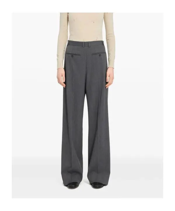 MAISON MARGIELA Tailored Wide-leg Trousers - Black