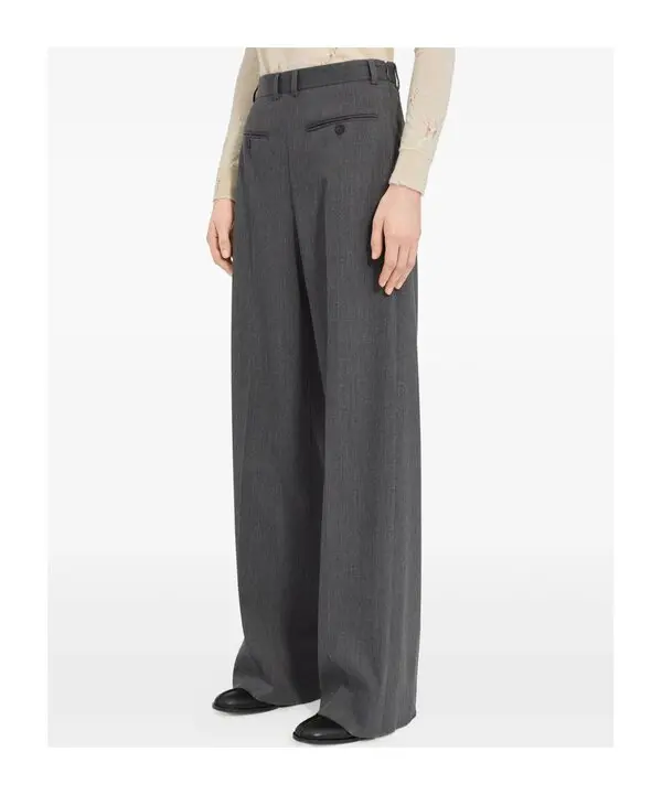 MAISON MARGIELA Tailored Wide-leg Trousers - Black