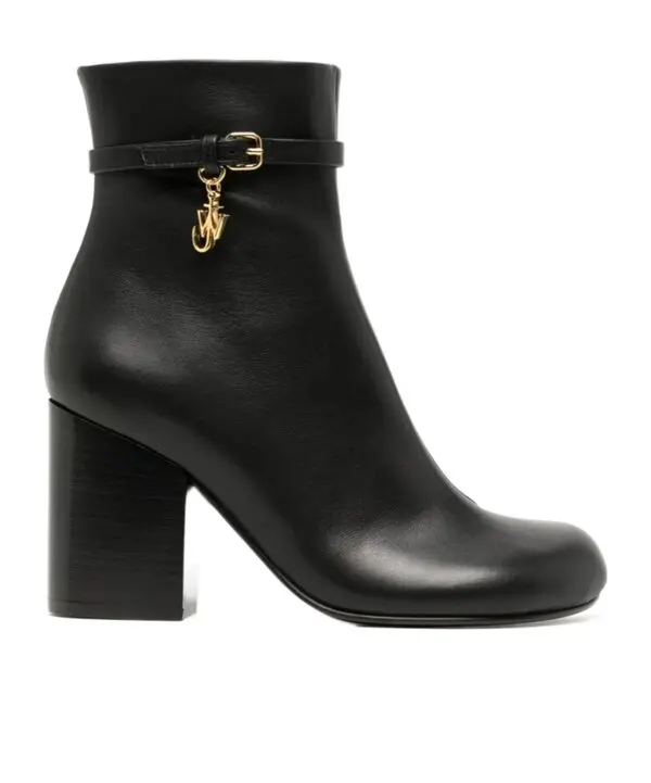 J.W.ANDERSON Round Toe High Heel Boots With Side Zipper