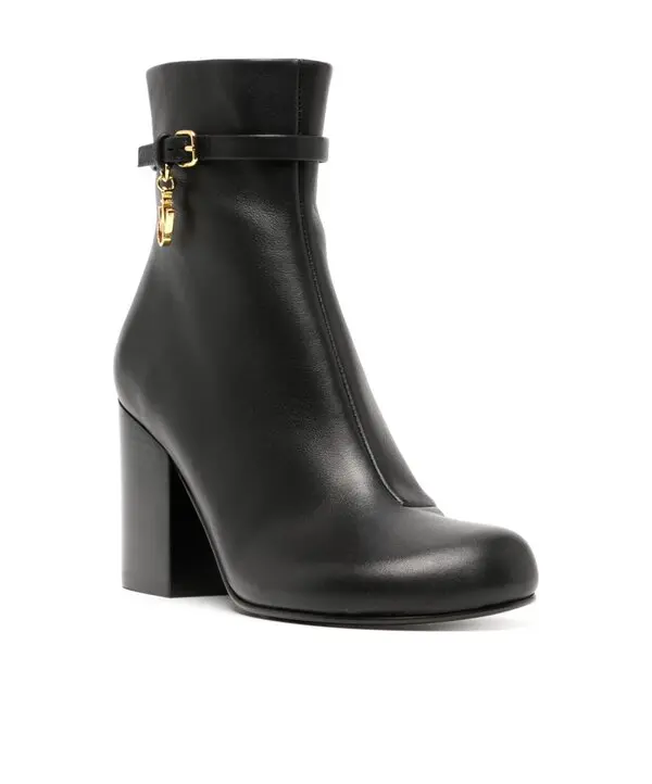 J.W.ANDERSON Round Toe High Heel Boots With Side Zipper
