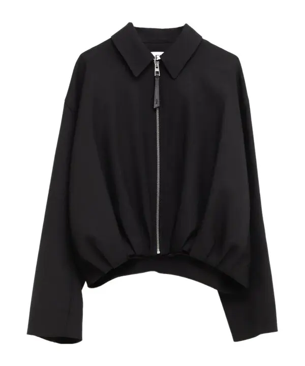 Loewe Zip-up Draped Jacket - Black