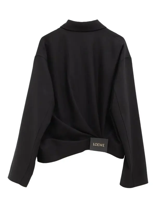 Loewe Zip-up Draped Jacket - Black