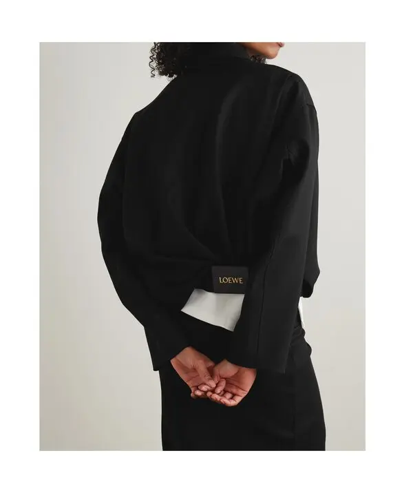 Loewe Zip-up Draped Jacket - Black