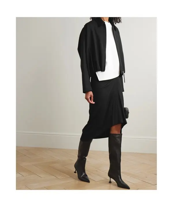 Loewe Zip-up Draped Jacket - Black