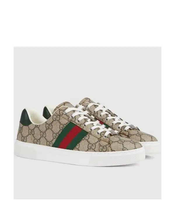 Gucci Ace Low-top Sneakers With Gg Supreme Canvas - Multicolor