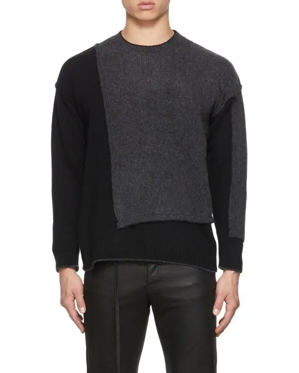 Isabel Benenato Asymmetrical Fine Knit Sweater
