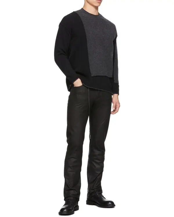 Isabel Benenato Asymmetrical Fine Knit Sweater