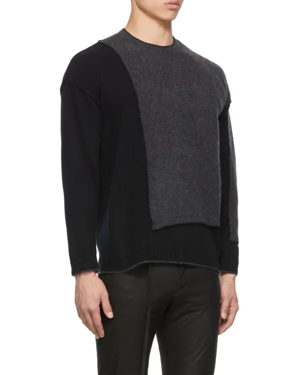 Isabel Benenato Asymmetrical Fine Knit Sweater