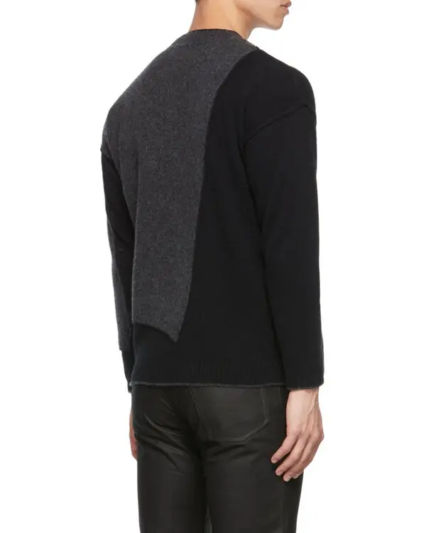 Isabel Benenato Asymmetrical Fine Knit Sweater