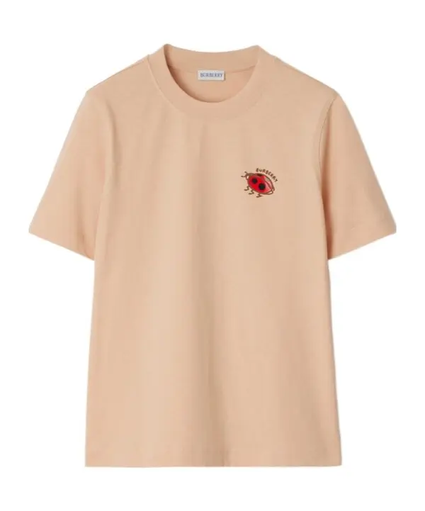 Burberry Ladybug Logo Crewneck T-shirt - Tea Cup Color