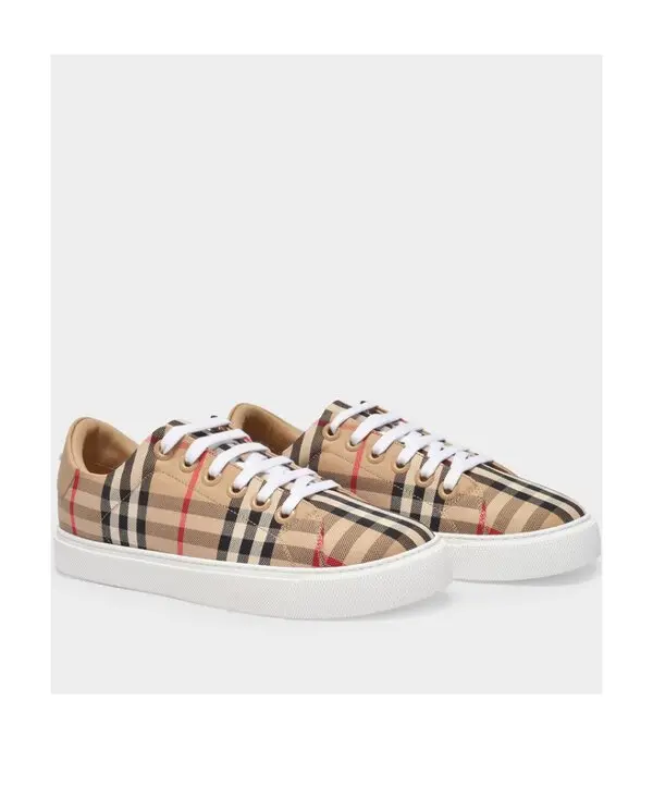 Burberry Vintage Checked Low-top Sneakers - White