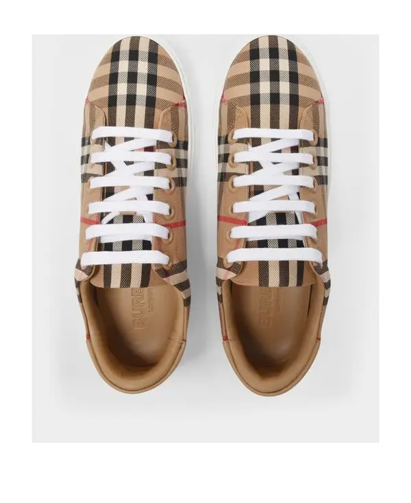 Burberry Vintage Checked Low-top Sneakers - White