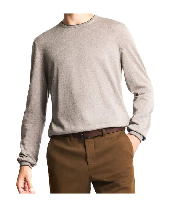 FAY Elbow-patch Crewneck Jumper - Light Brown