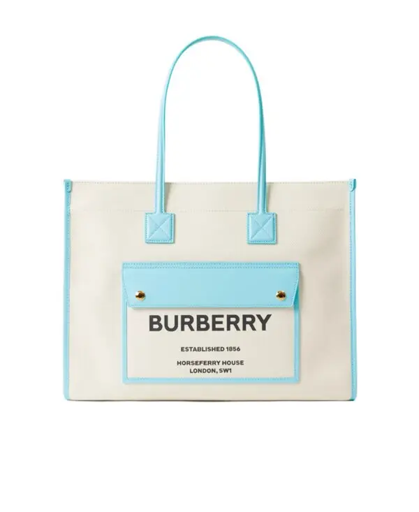 Burberry Medium Freya Tote - White