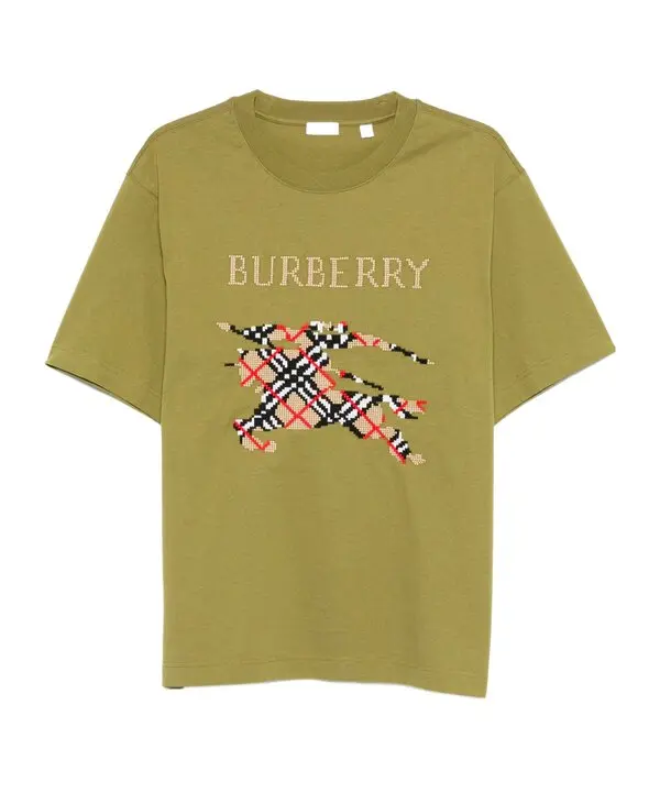 Burberry Edk-embroidered T-shirt - Green