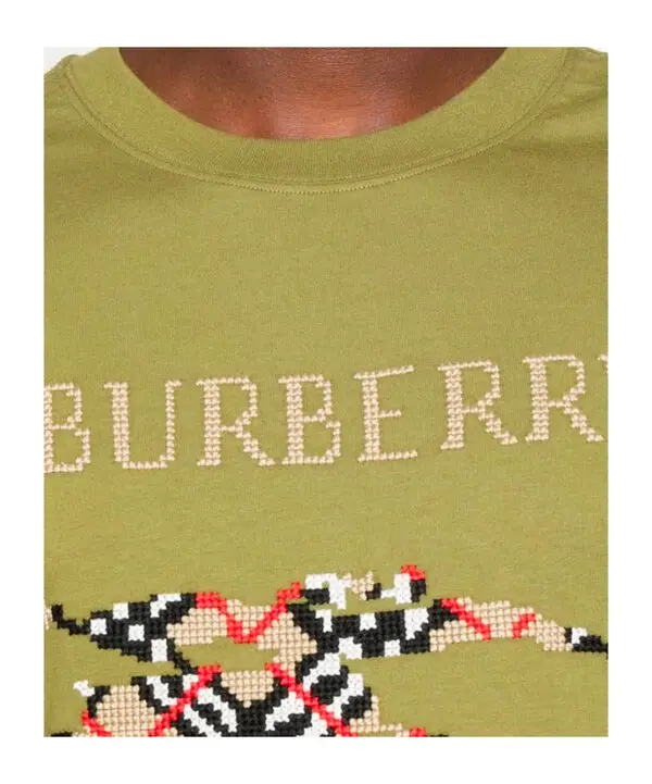 Burberry Edk-embroidered T-shirt - Green