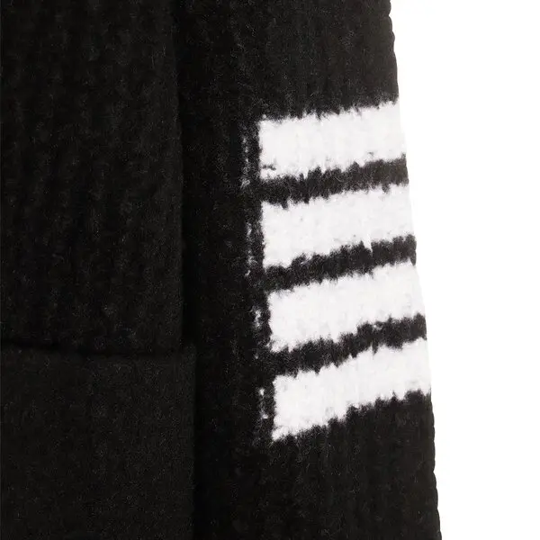 Thom Browne Logo Detailed Hooded Jacket - Black