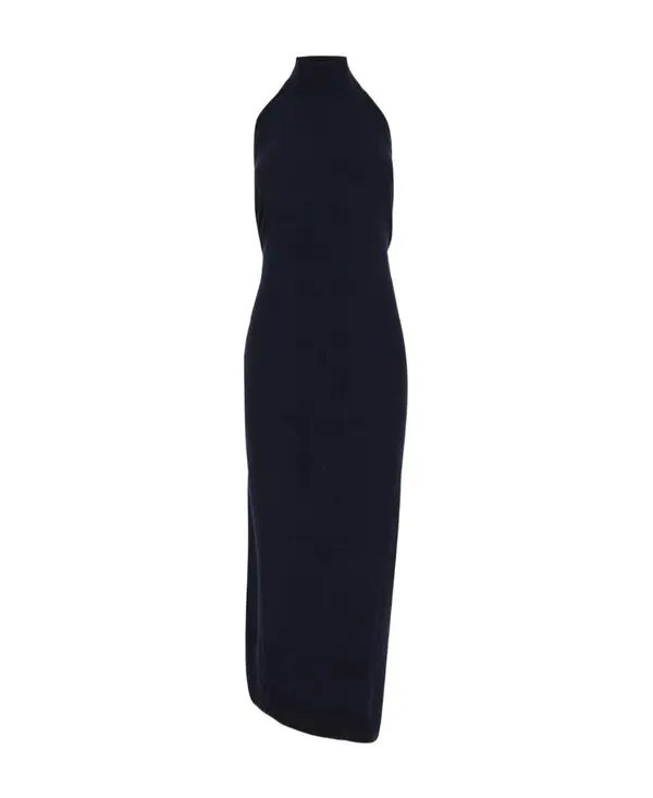 Fendi Open Back Knotted Asymmetrical Maxi Dress - Blue