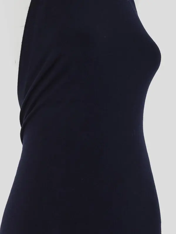 Fendi Open Back Knotted Asymmetrical Maxi Dress