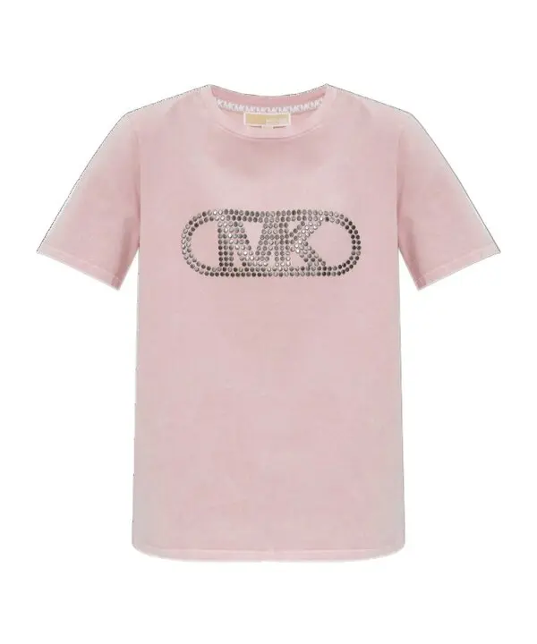 Michael Kors Embellished Crewneck T-shirt - Nude