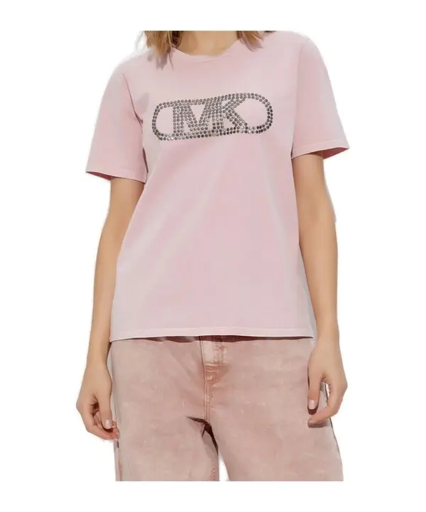 Michael Kors Embellished Crewneck T-shirt - Nude