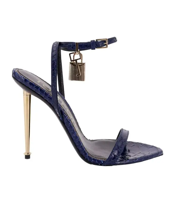 TOM FORD Pointed-toe High-heeled Sandals With Ankle Strap And Lock Detail - Multicolor