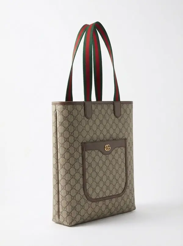 Gucci Ophidia Gg Supreme Canvas Tote Bag - Beige/ebony