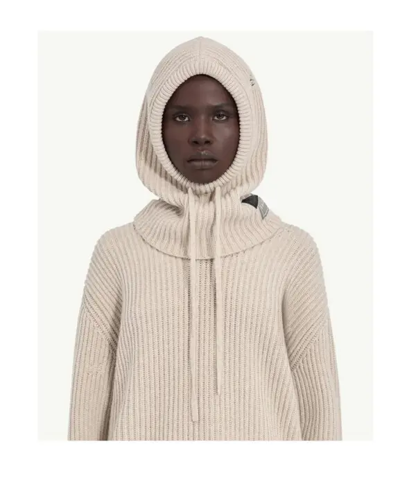 MAISON MARGIELA Ribbed Knit Hood With Distressed Details