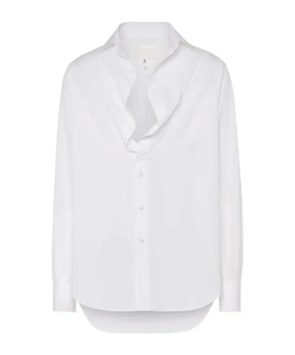 MAISON MARGIELA Asymmetric French-collar Shirt - White