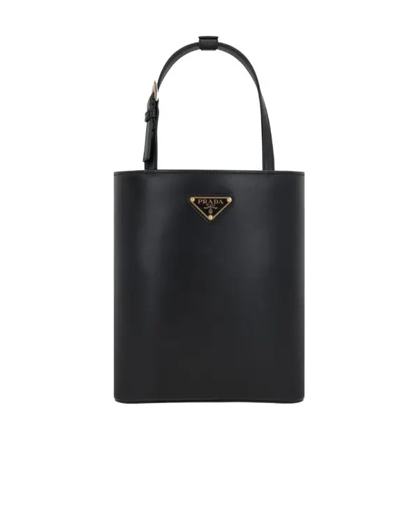 Prada Triangle Logo Appliqué Tote Bag