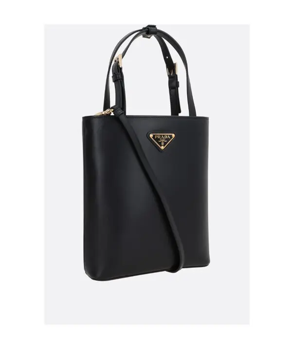 Prada Triangle Logo Appliqué Tote Bag
