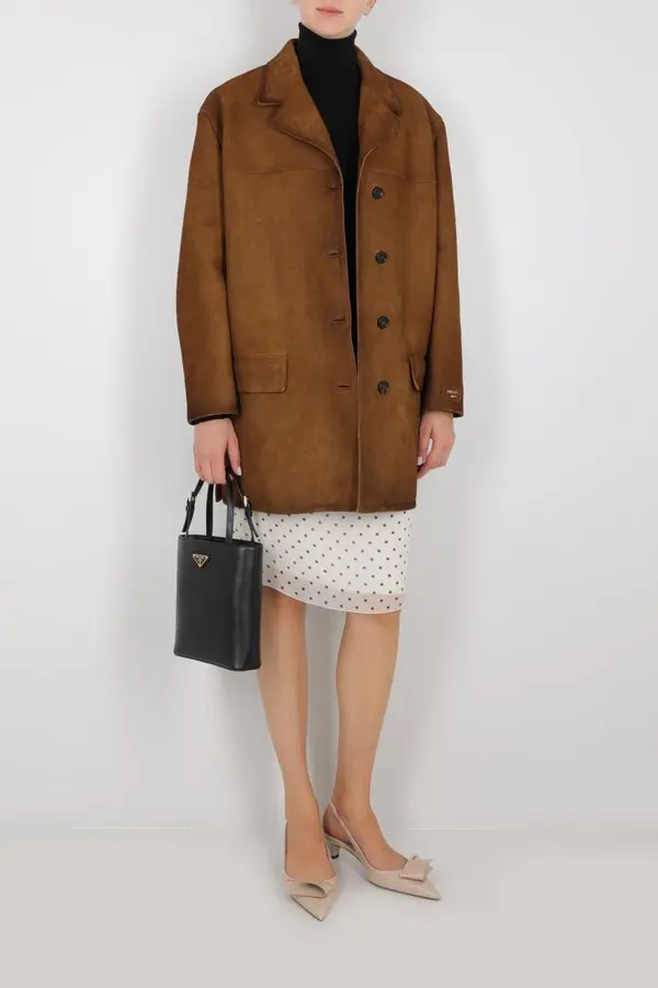 Prada Triangle Logo Appliqué Tote Bag