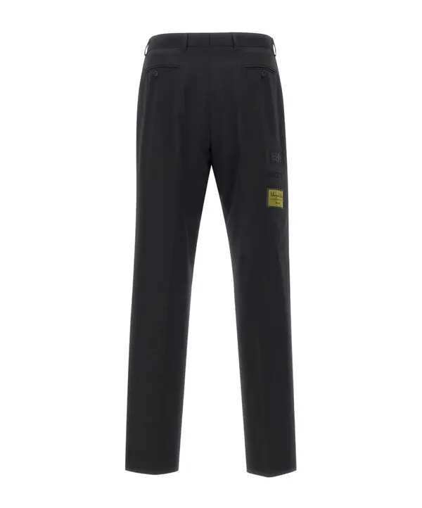 MAISON MARGIELA Tailored Straight-leg Trousers With Contrast Stitching Detail - Black