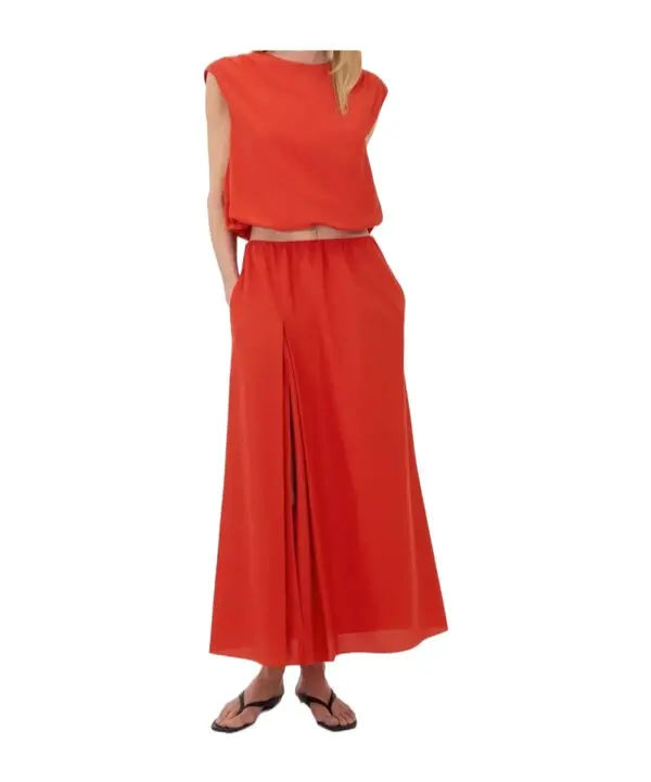 Loulou De Saison Carmen Midi Skirt - Red