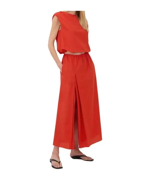 Loulou De Saison Carmen Midi Skirt - Red