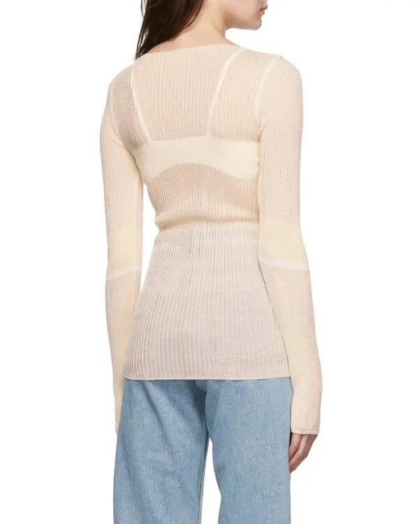 LOW CLASSIC Boat-neck Knitted Jumper - Nude