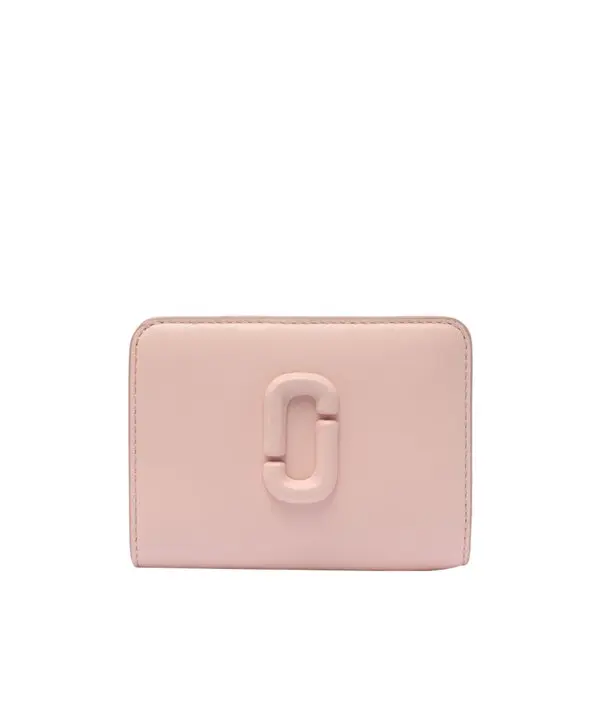 Marc Jacobs Leather J Marc Mini Compact Wallet - Nude