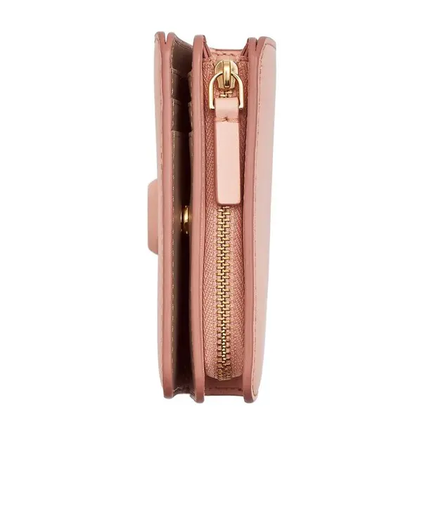 Marc Jacobs Leather J Marc Mini Compact Wallet - Nude