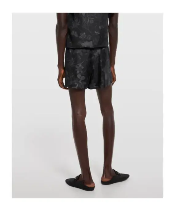 Gucci Allover Flora Print Silk Twill Shorts