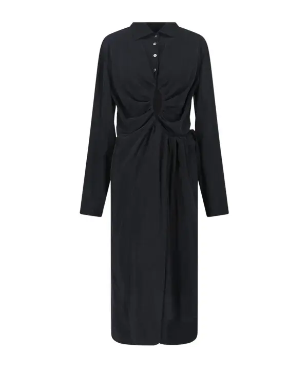 MAISON MARGIELA Draped Knot Detail Shirt Dress