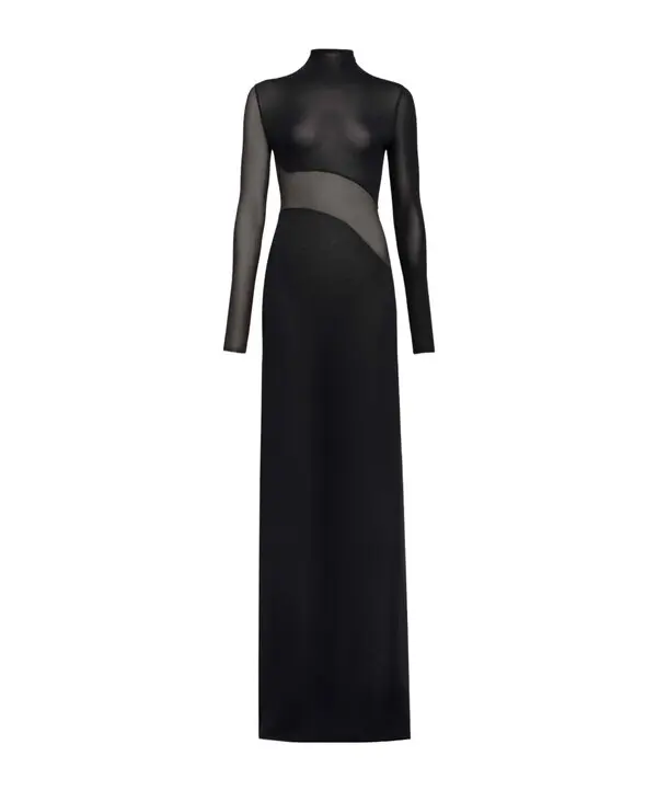 Alaïa Knit Cut Out Maxi Dress - Black