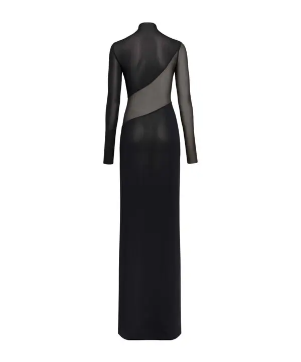 Alaïa Knit Cut Out Maxi Dress - Black