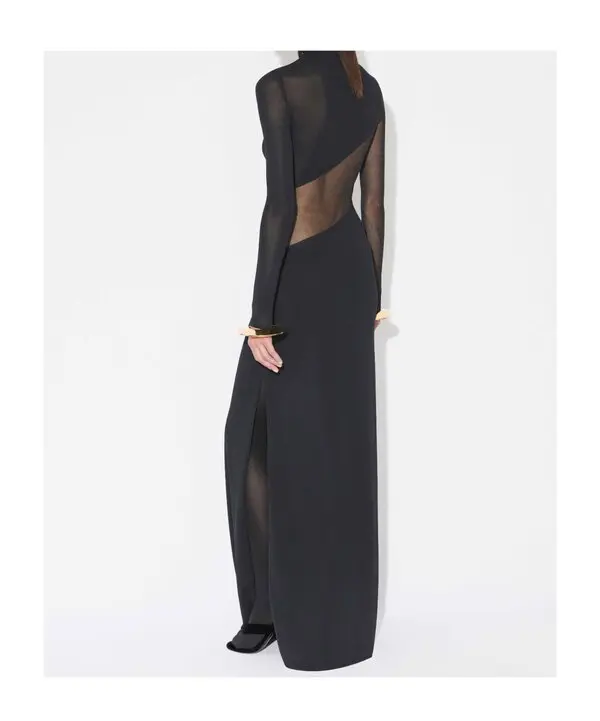 Alaïa Knit Cut Out Maxi Dress - Black