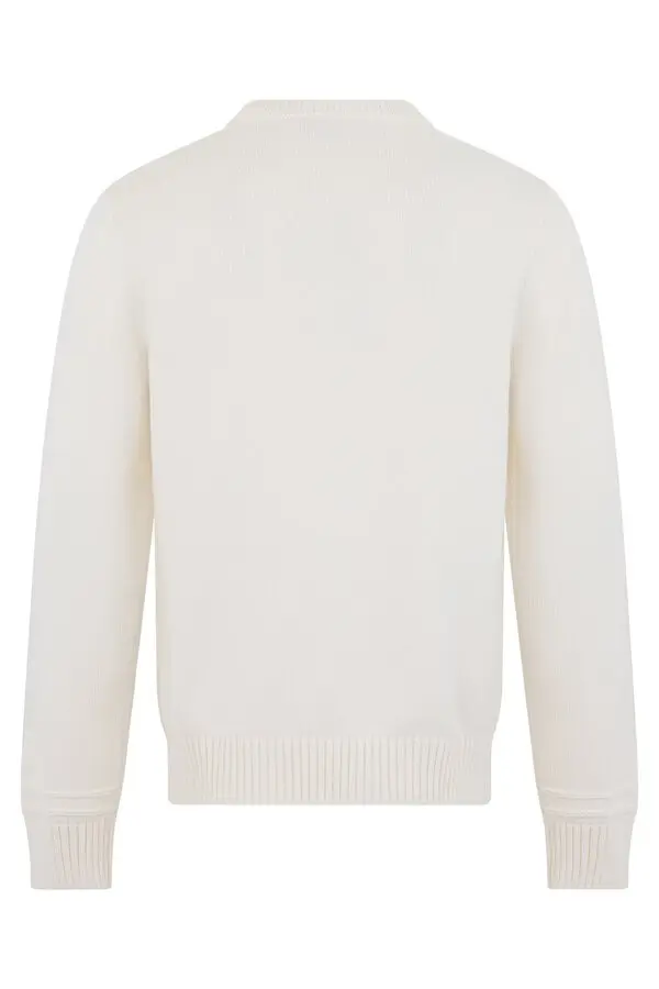 Gucci Logo Intarsia Knit Jumper - White