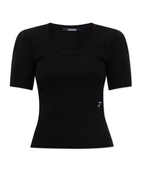 Jacquemus The Espiral Scoop-neck T-shirt - Black