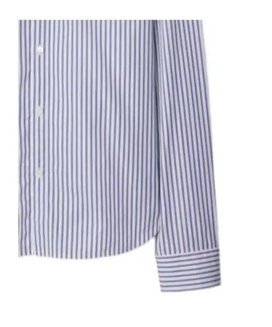 Burberry Logo Embroidered Striped Shirt