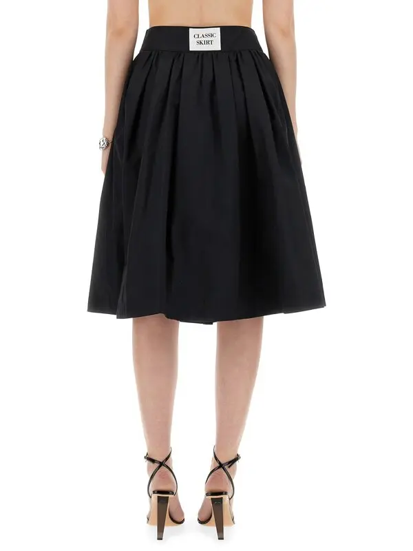 Moschino Pleated Logo Skirt
