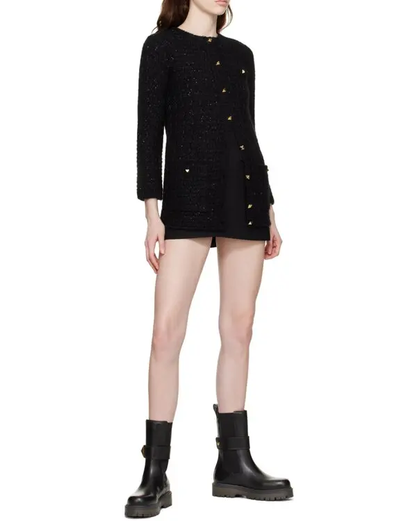 Valentino Garavani One Stud Round Toe Ankle Boots