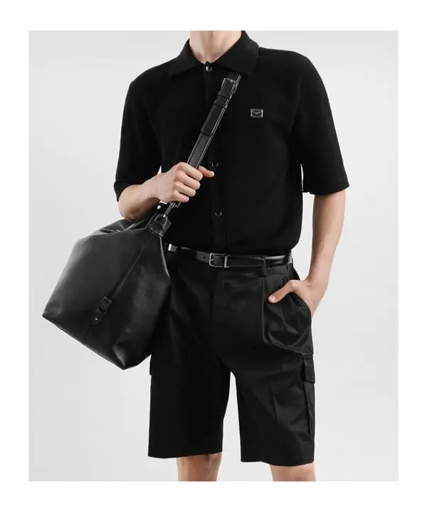 Dolce & Gabbana Leather Duffel Bag - Black