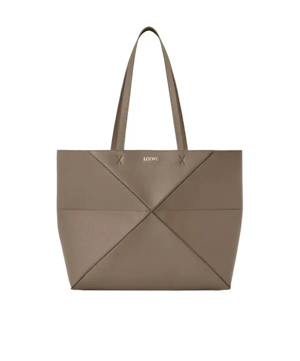Loewe Medium Horizontal Puzzle Fold Tote Bag - Taupe